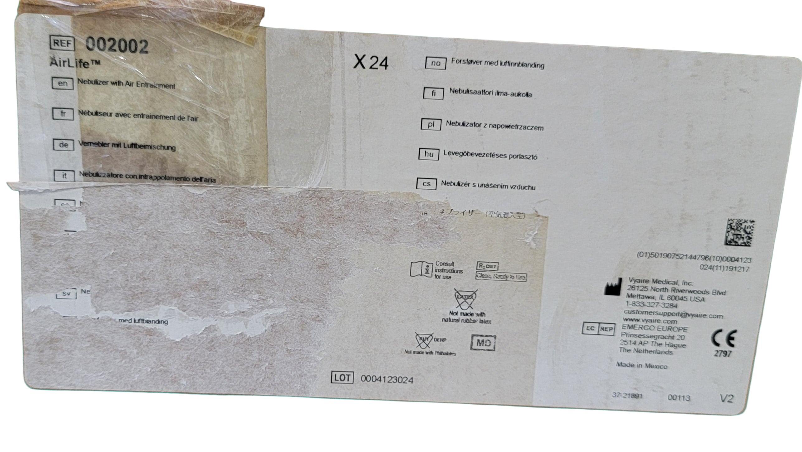 Vyaire Airlife Nebulizers with Air Entrainment 002002 - New