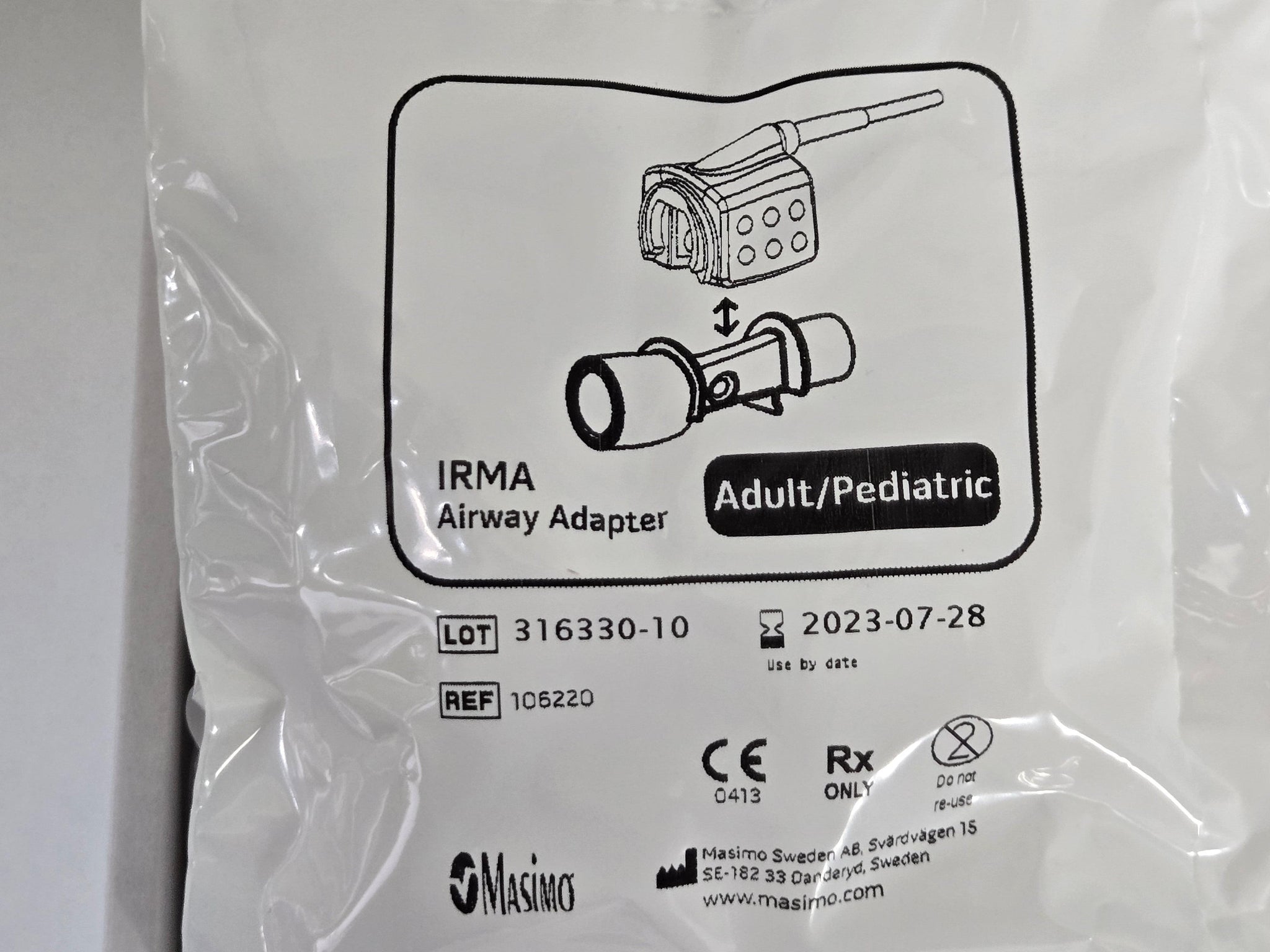 NEW Box of 25 Breas Masimo IRMA Airway CO2 Adapters 106220 Adult ...