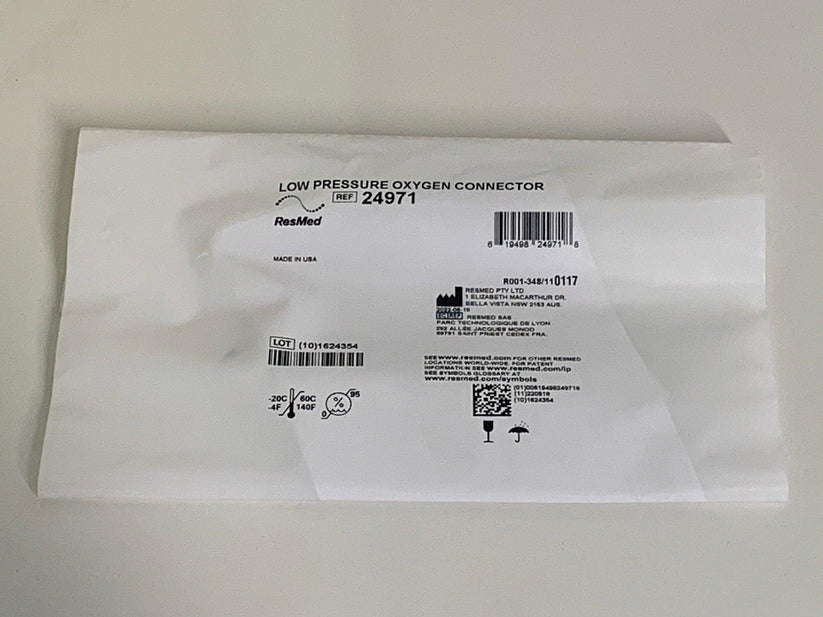 NEW ResMed Low Pressure Oxygen Connector 24971